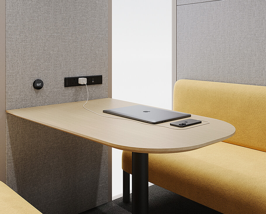 EchoBox Four Seater Steel Frame Acoustic Pod