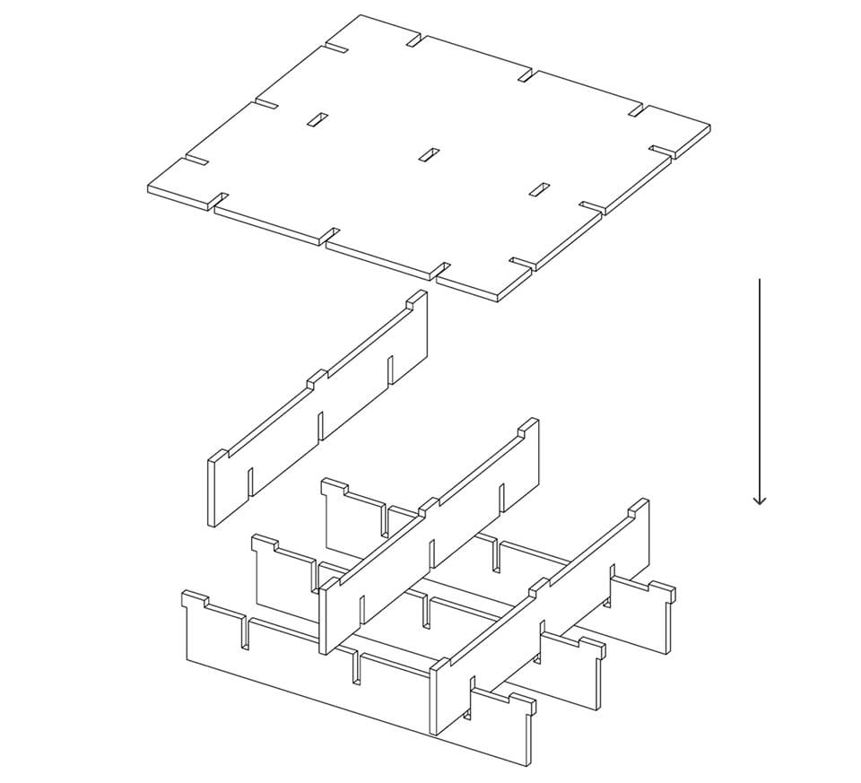 Gridline Series Crossed Ceiling Panels