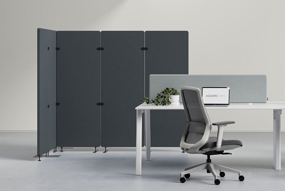 Echoshield Fabric-Wrapped Acoustic Partitions